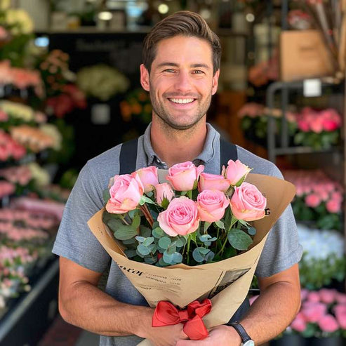 Charming Blooms Rose Bouquet | Flower Guy